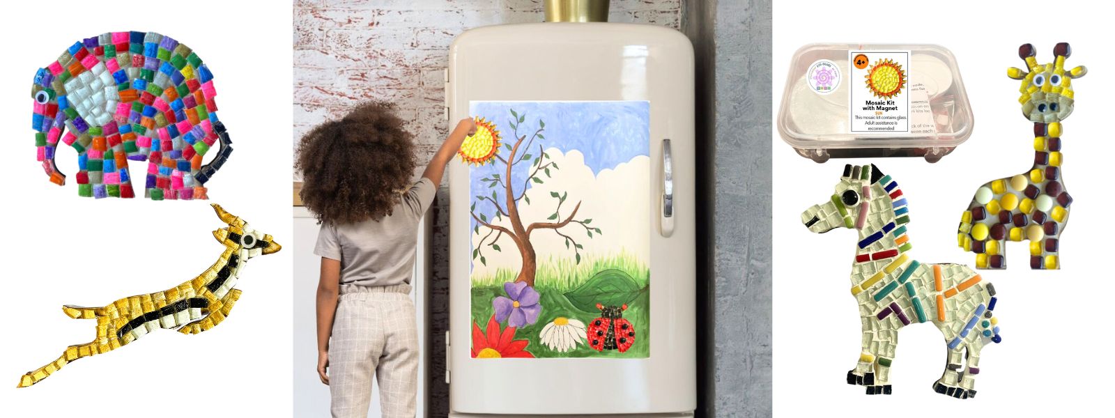 Small Mosaic Kits with Magnets – Eye-Dears